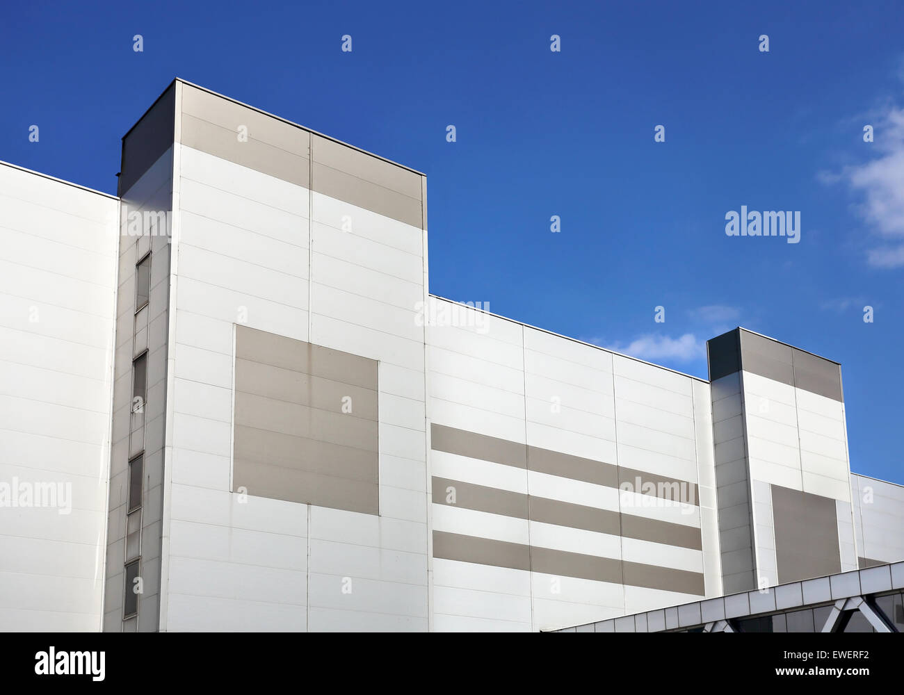 Wall of the large industrial facility of steel color Stock Photo - Alamy