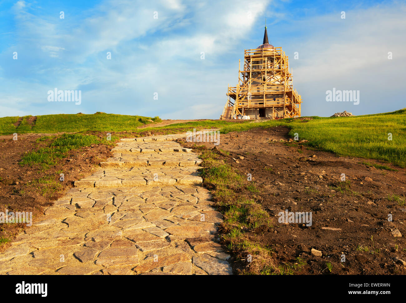 Restoration of tower Stock Photo - Alamy