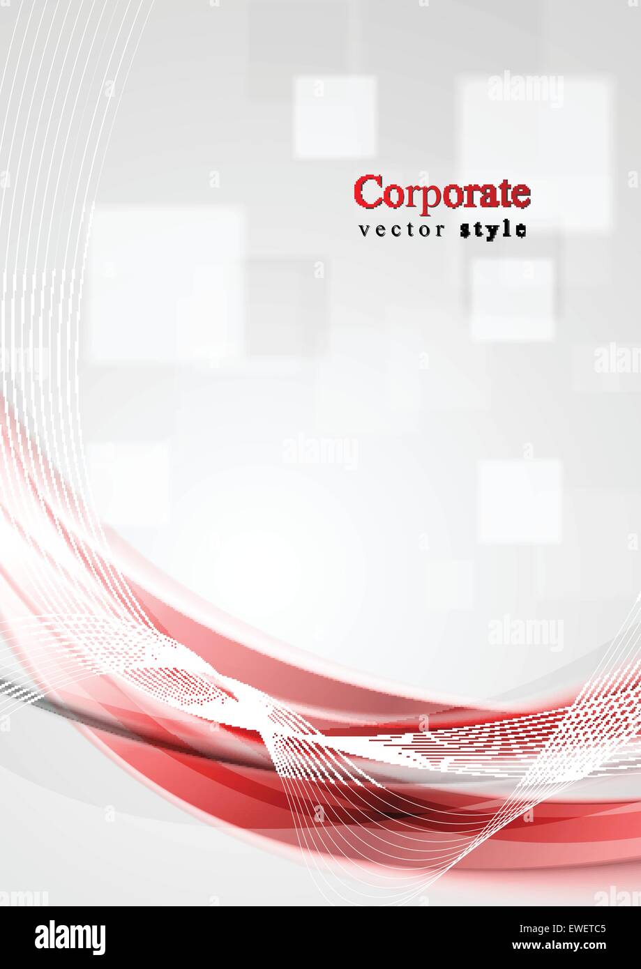 Abstract grey tech background with red waves. Vector design Stock ...