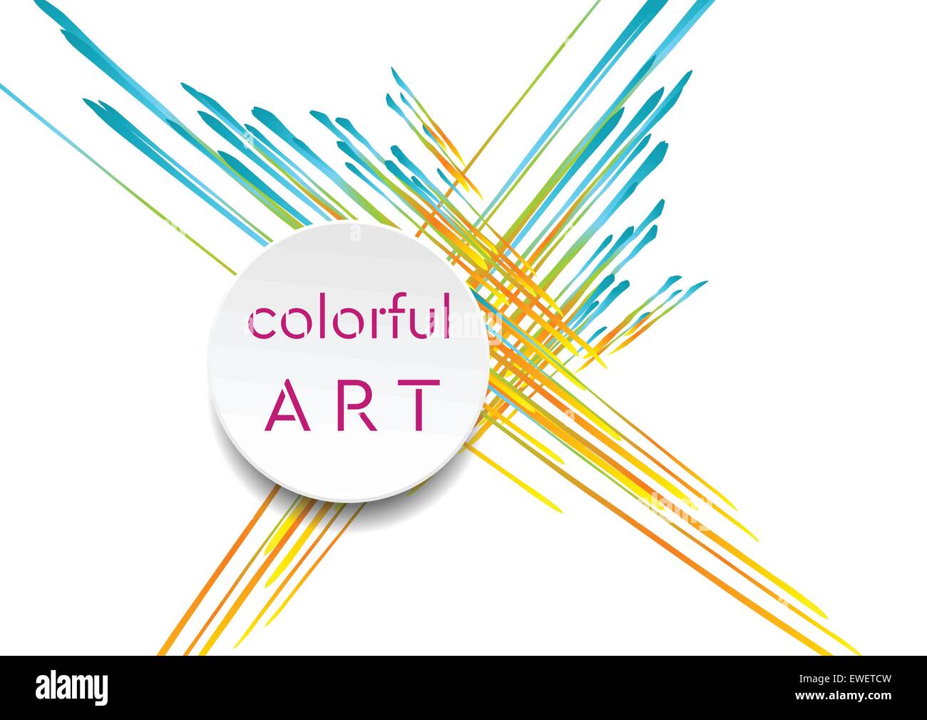 Colorful art background with circle and stripes. Vector bright design ...