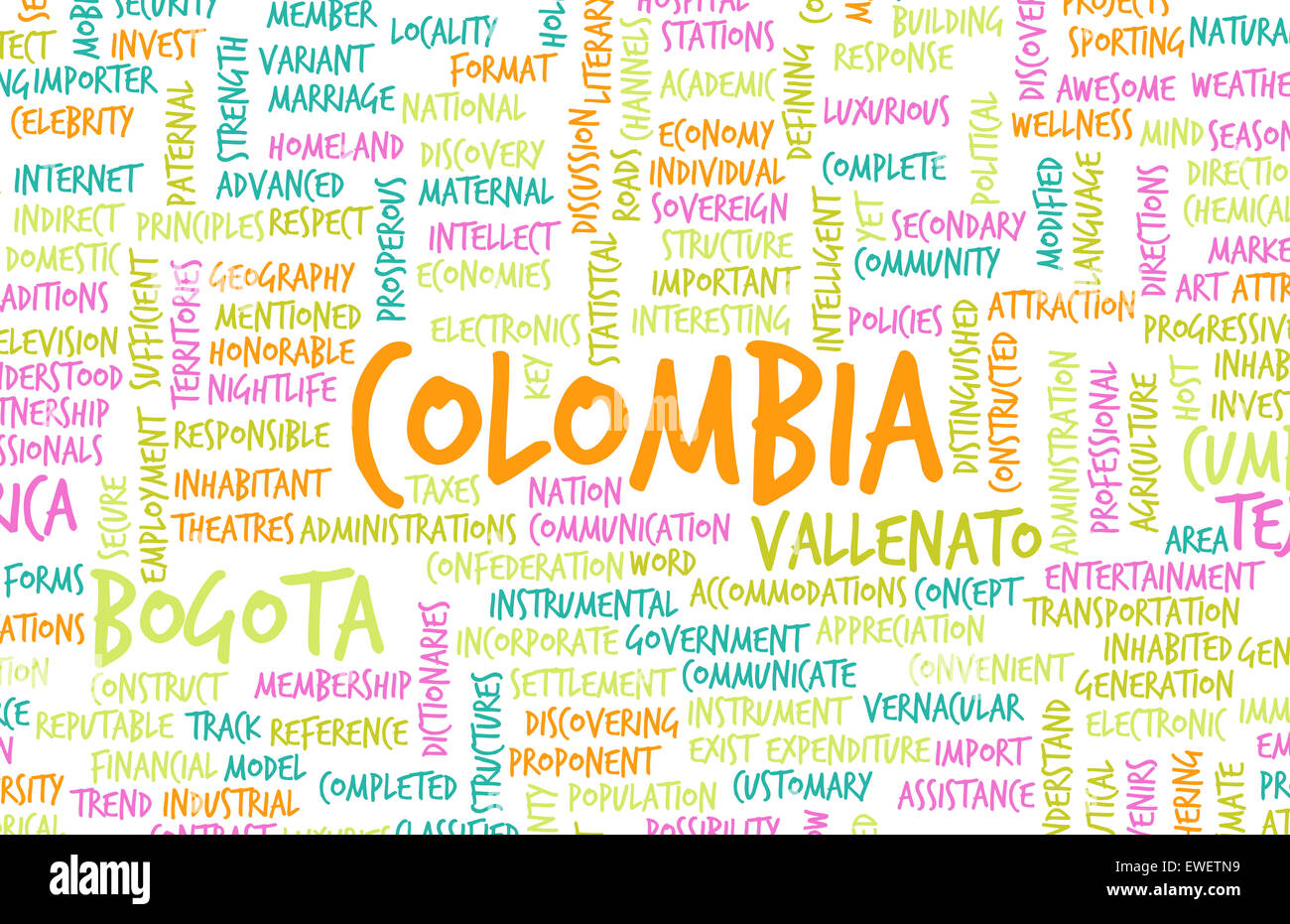 Colombia as a Country Abstract Art Concept Stock Photo - Alamy