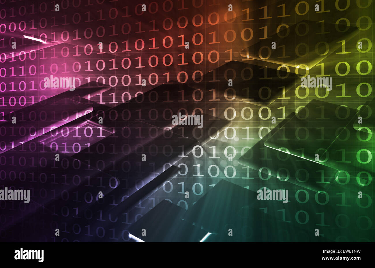 Energy Grid with Moving Electricity or Data Stock Photo - Alamy