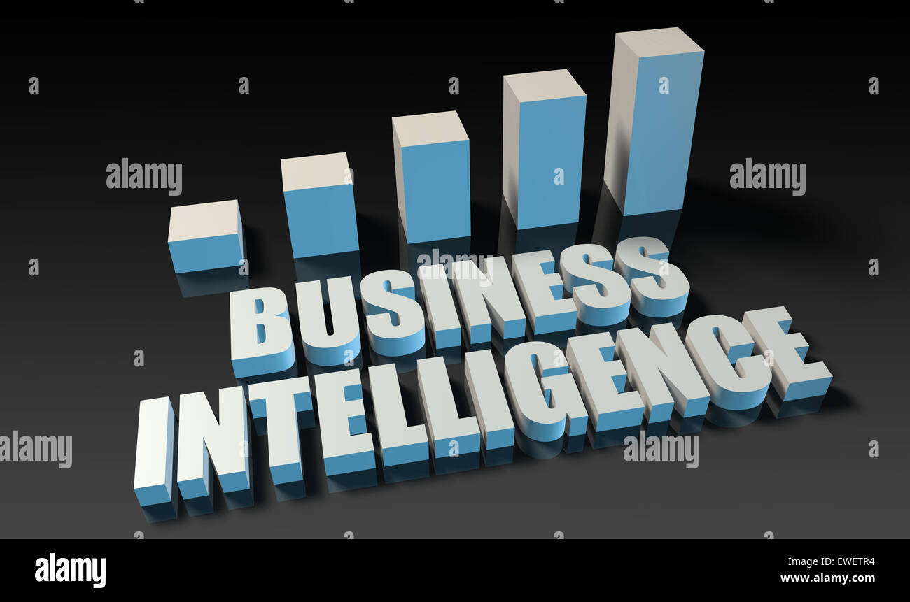 Business intelligence graph chart in 3d on blue and black Stock Photo ...