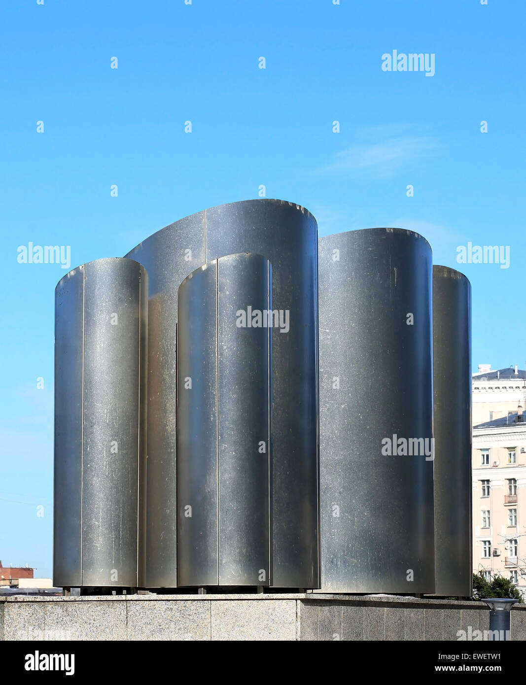 Modern buildings support systems located on the roof Stock Photo - Alamy