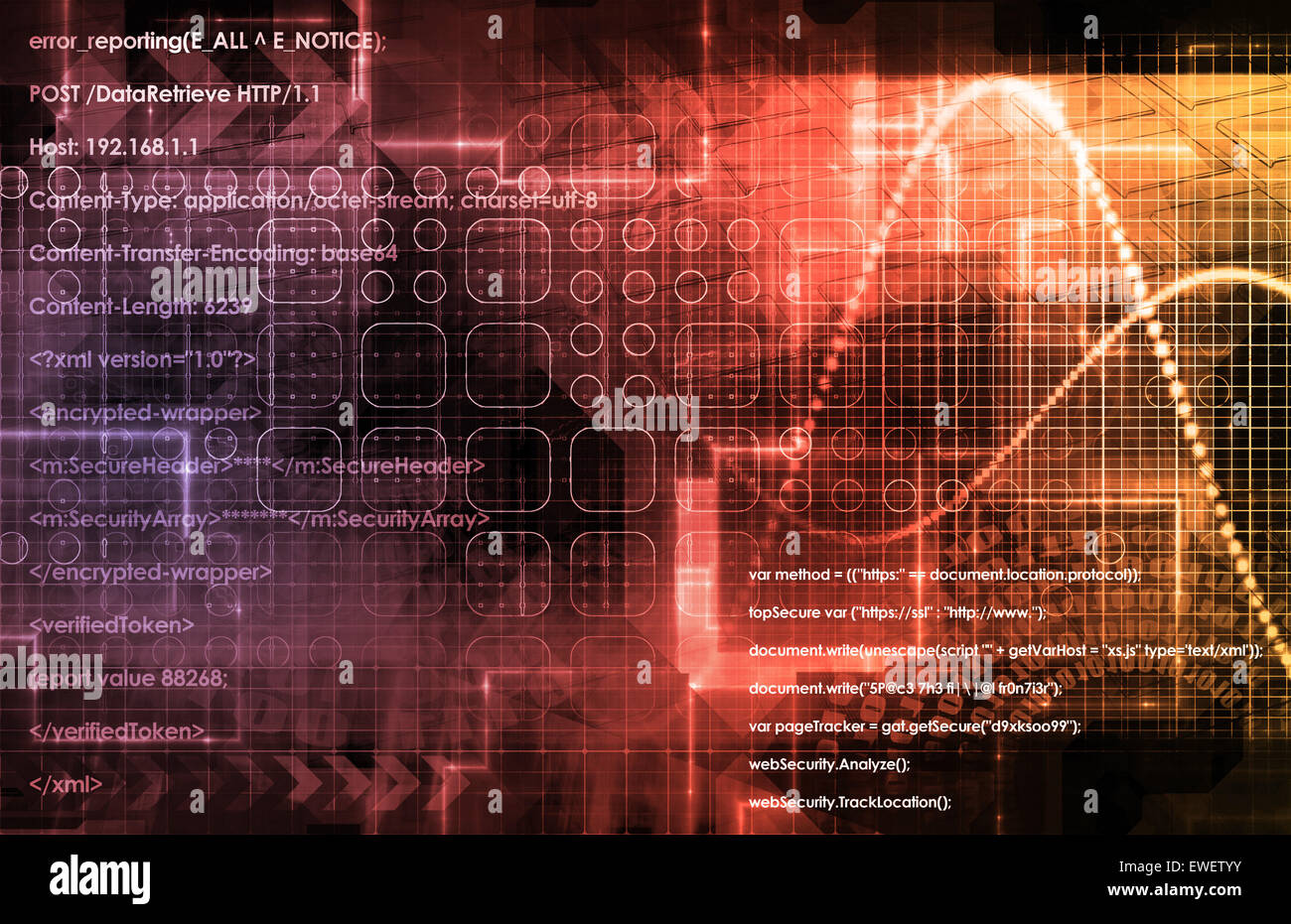 Web Technology and Design Science Network as Art Stock Photo - Alamy