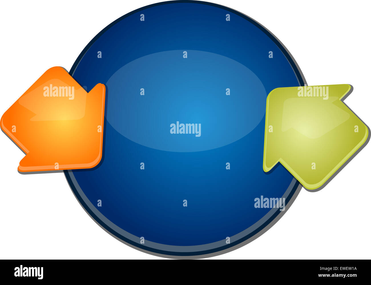 blank business strategy concept diagram illustration of process cycle ...