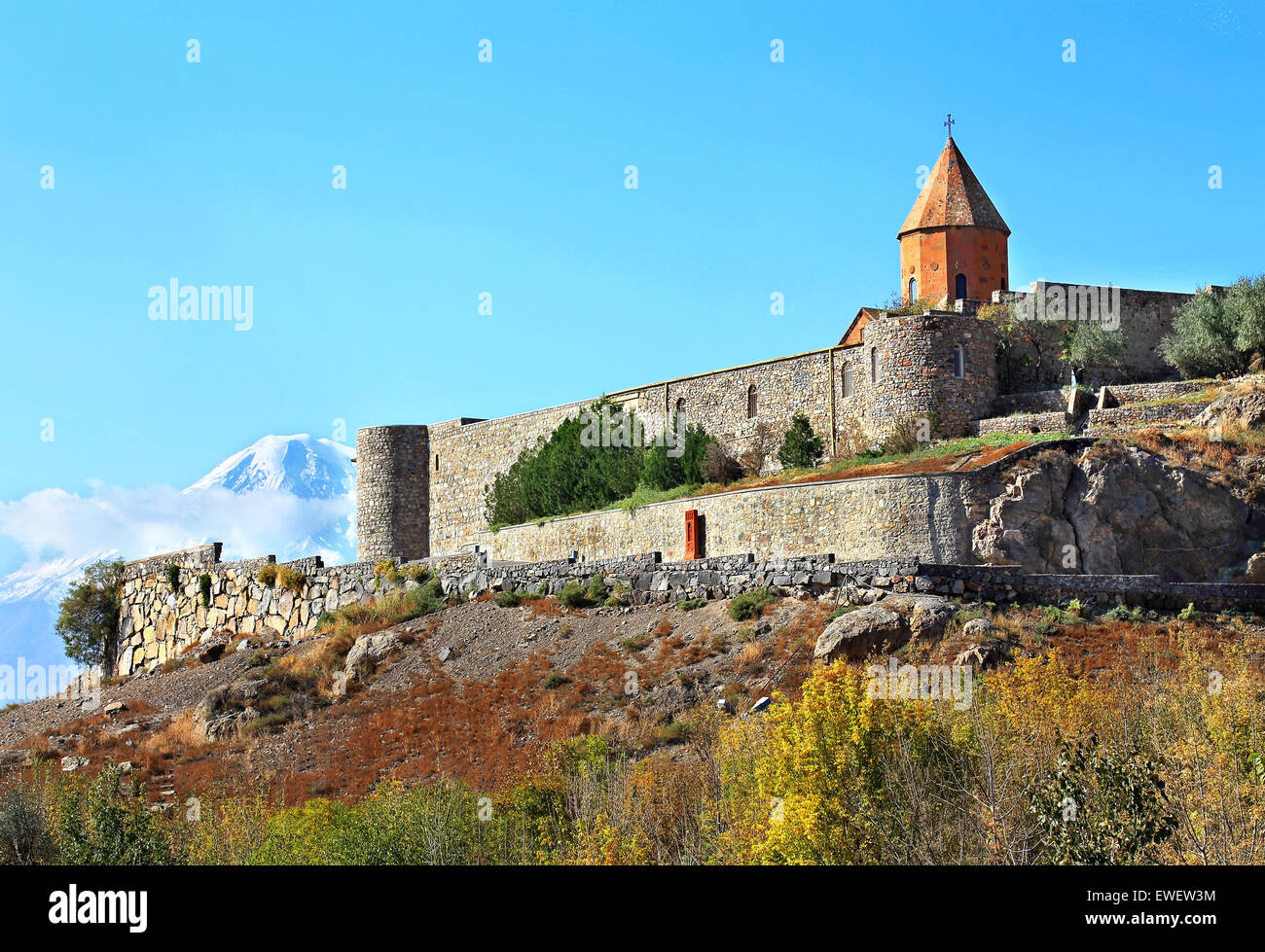 Ancient orthodox monastery on a background of mountains Stock Photo - Alamy
