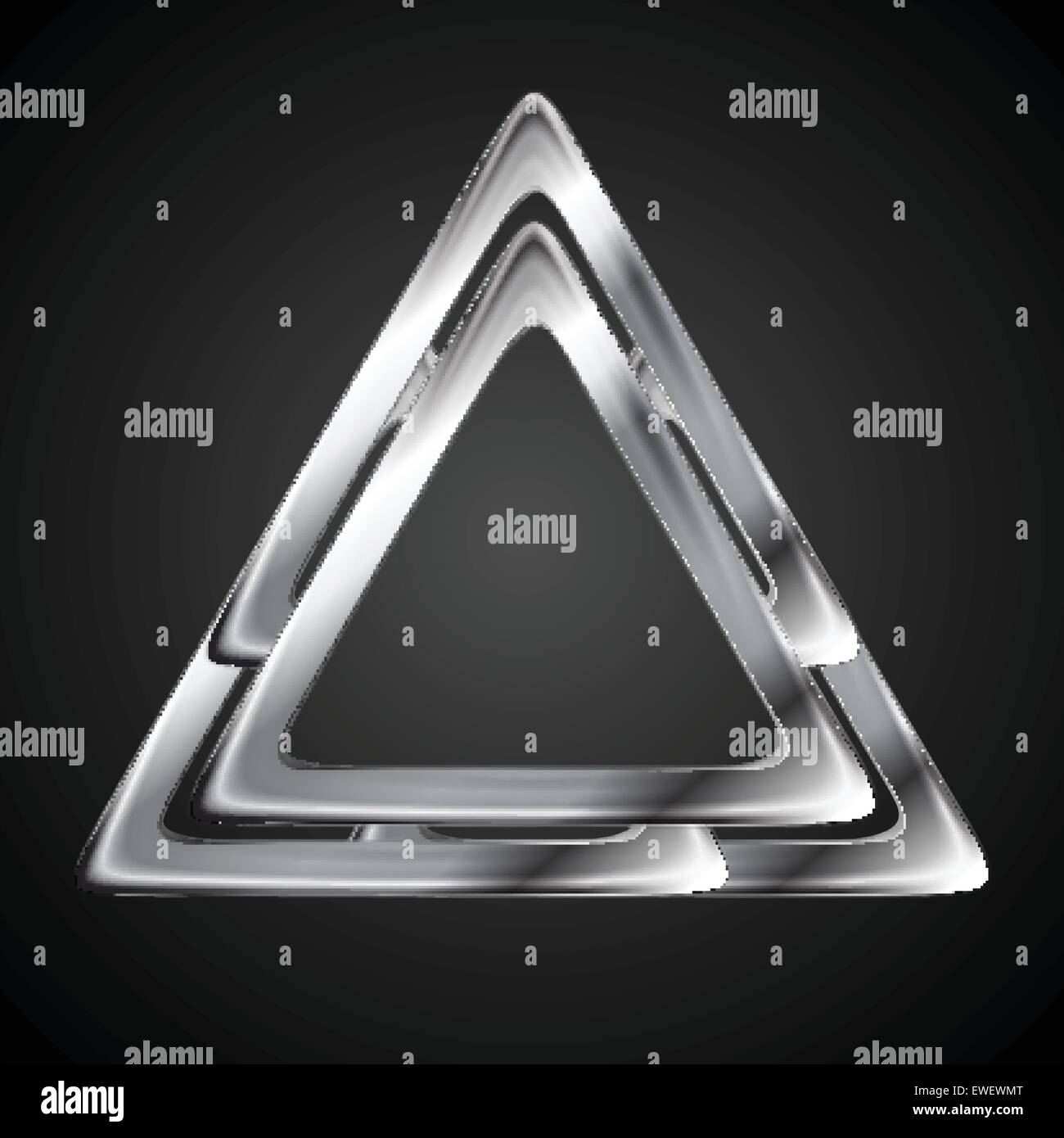 Abstract metallic triangle logo design template. Vector background ...