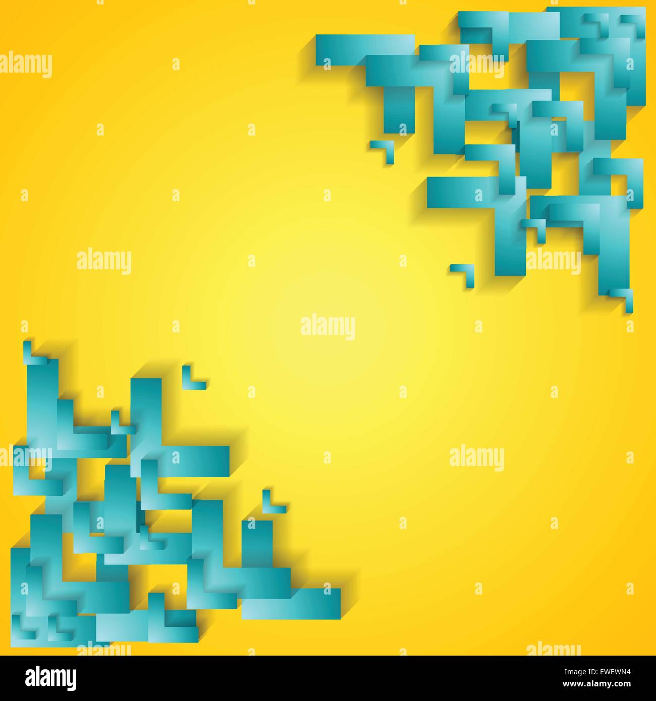 Corporate technology yellow background with cyan arrows. Vector concept ...