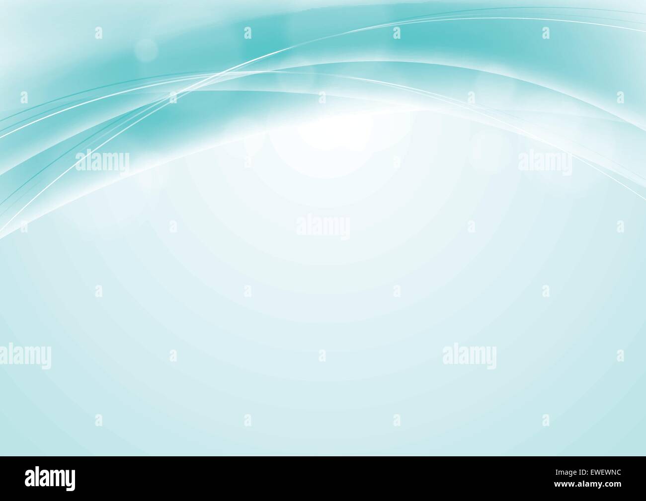 Turquoise blue abstract smooth wavy background. Vector backdrop Stock ...