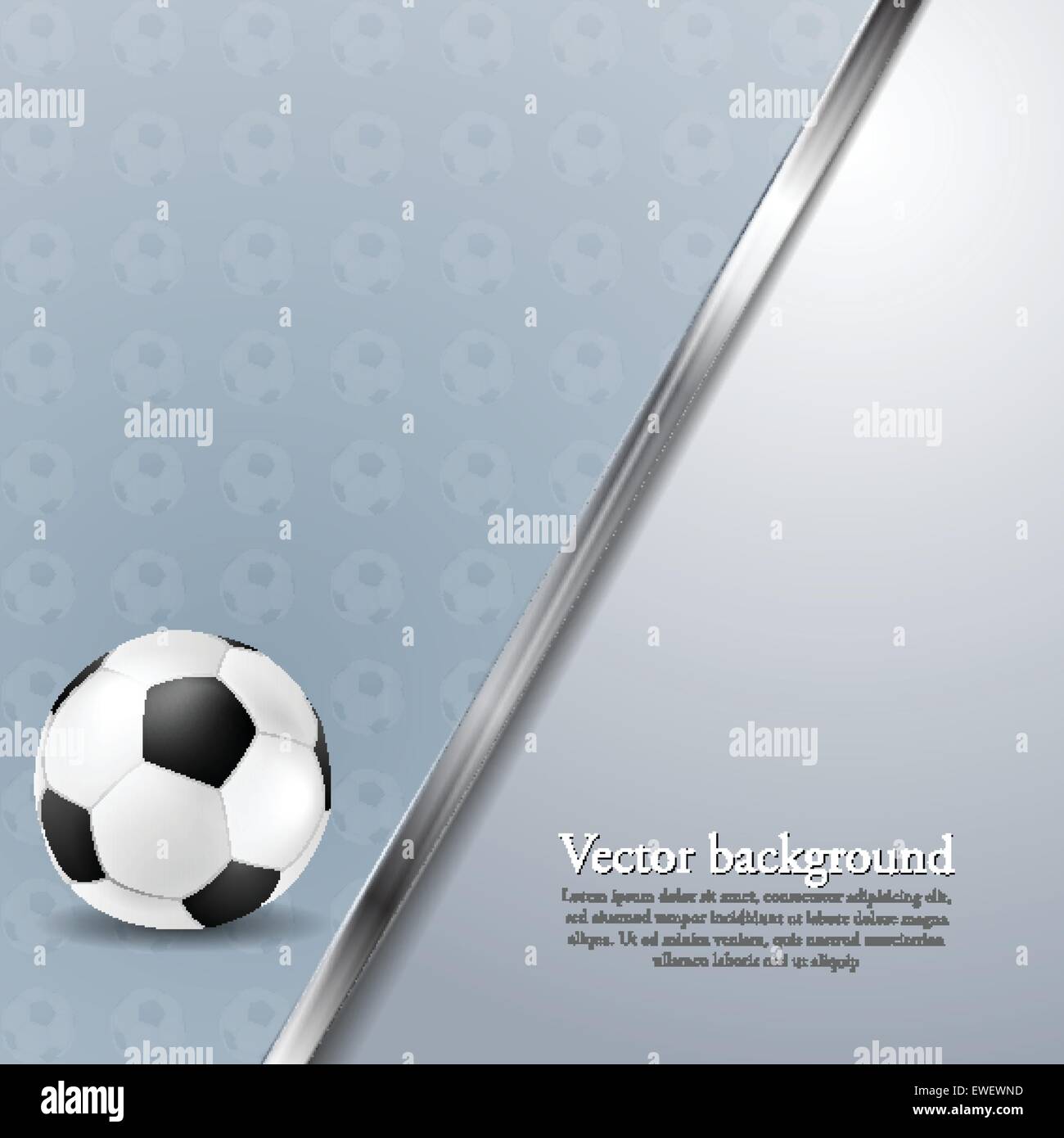 Soccer football background with metallic stripe. Vector backdrop Stock ...