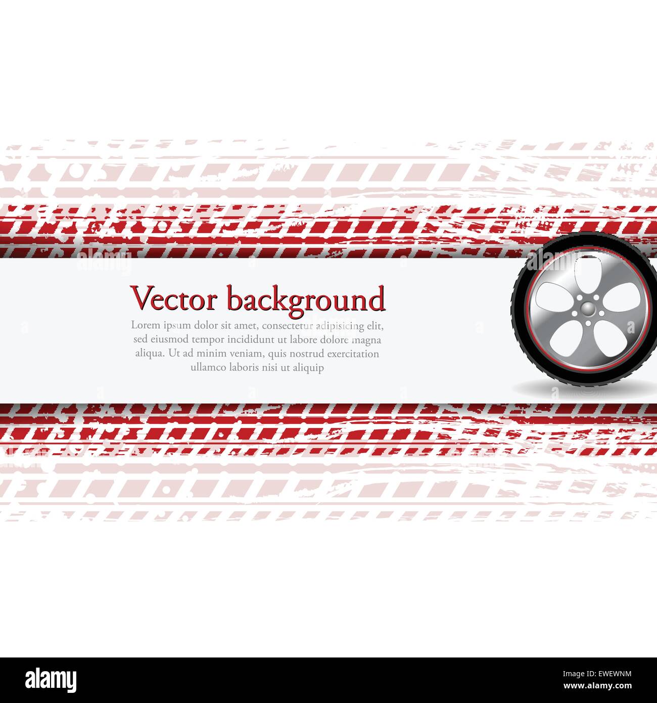 Wheel and grunge tire track. Abstract corpoate background. Vector ...