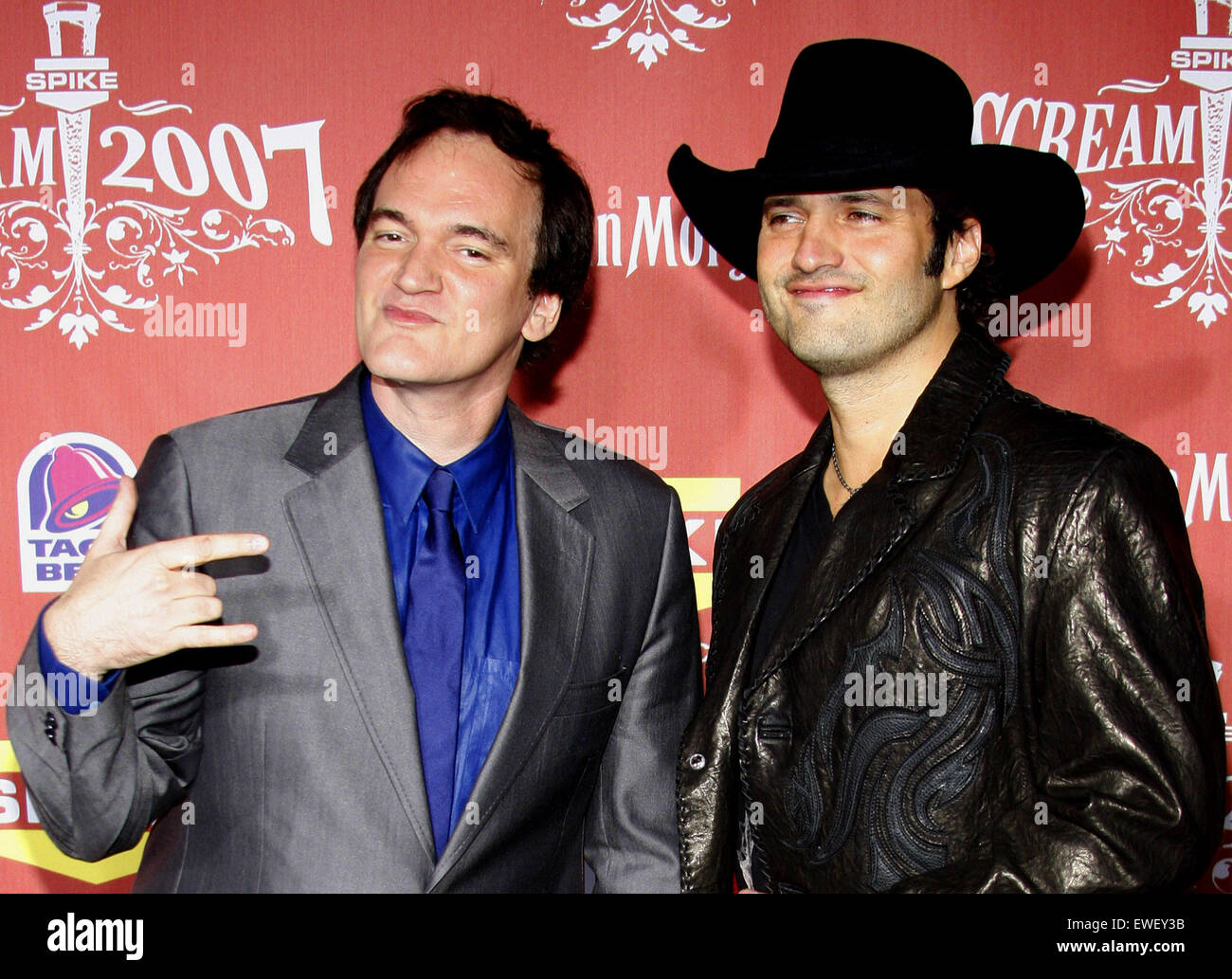 Quentin Tarantino and Robert Rodriguez at the 2007 Scream Fest held at ...