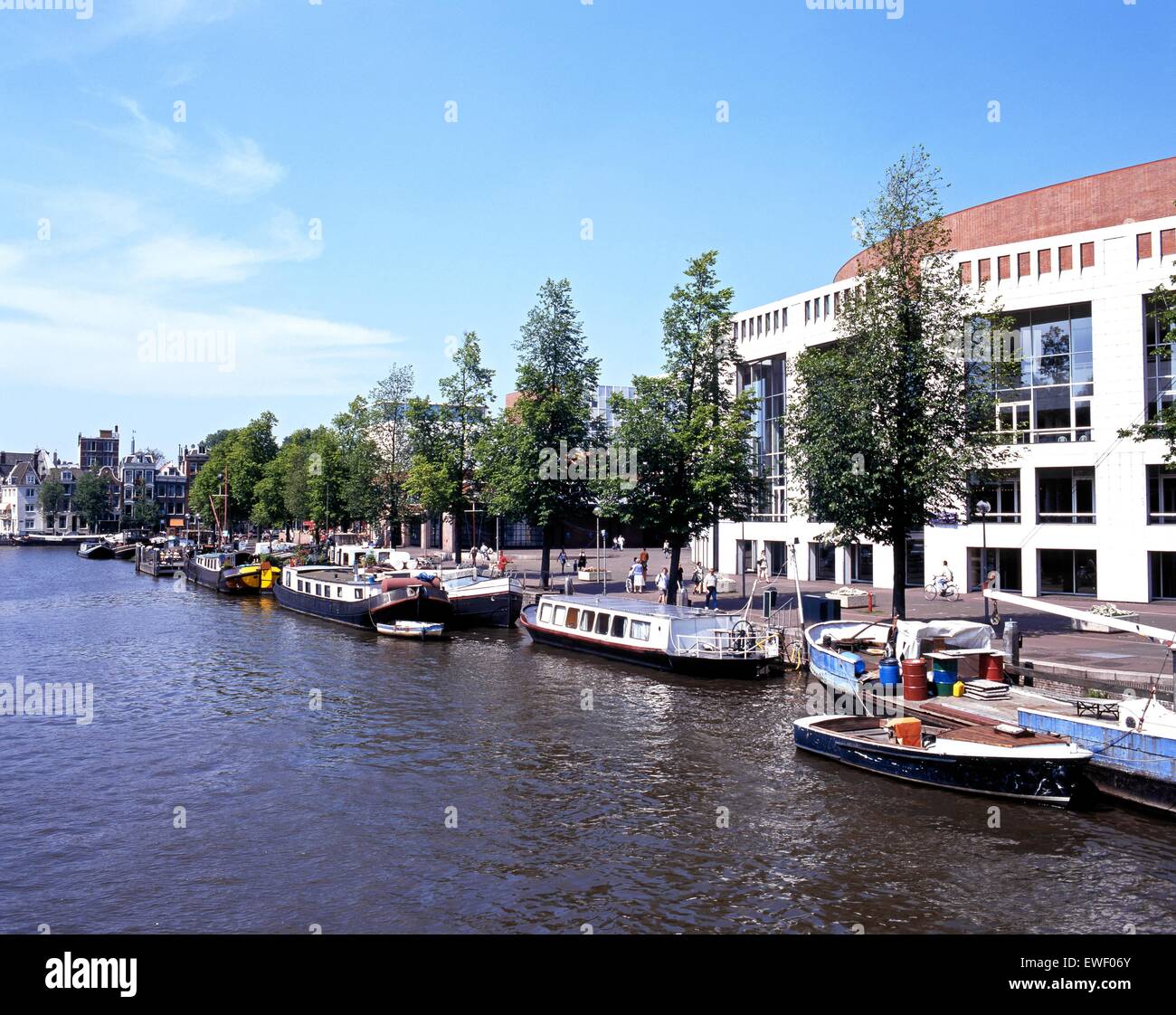 Music theatre and Opera House alongside the River Amstel, Amsterdam ...