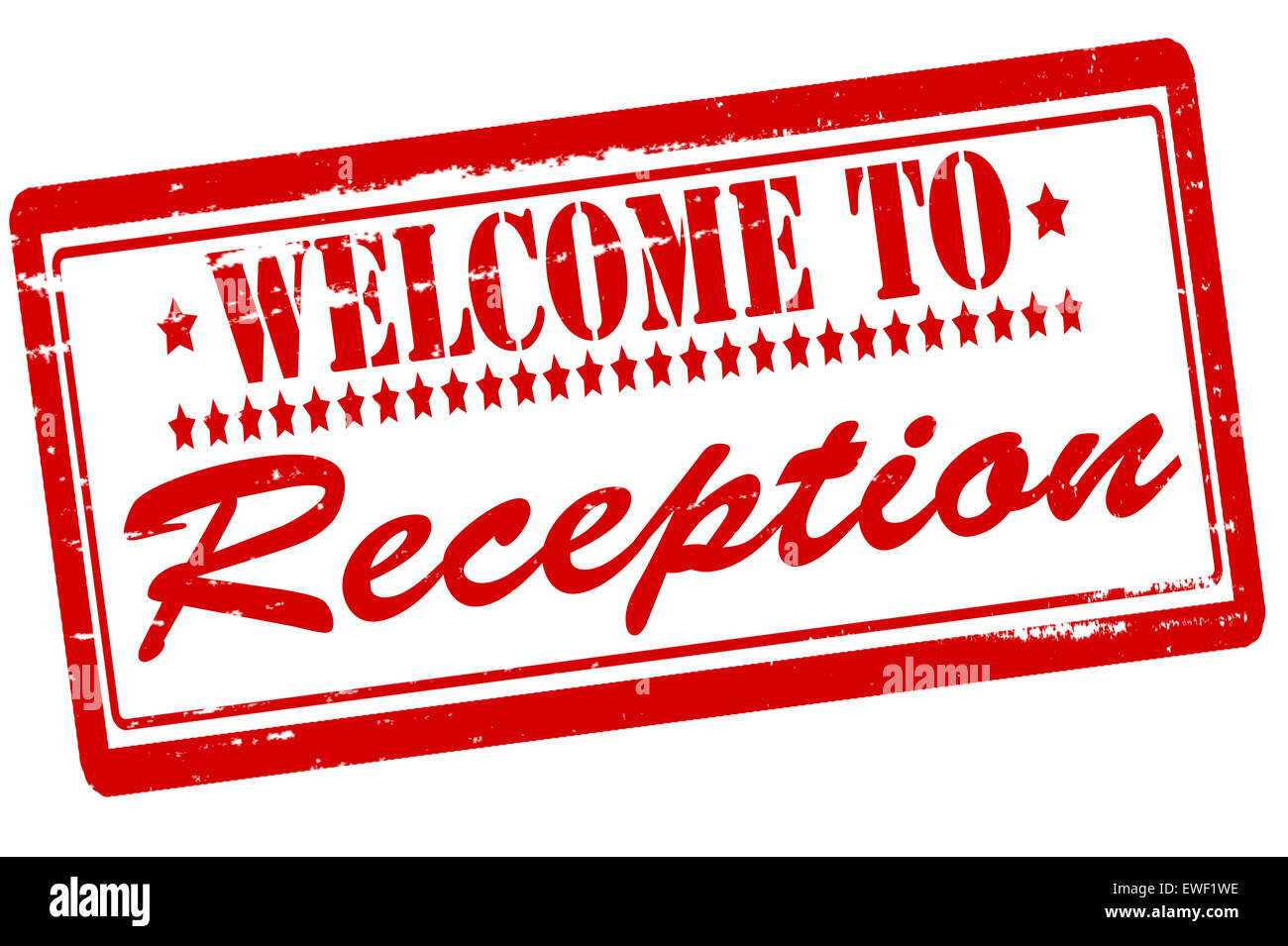 Rubber stamps with text welcome to reception inside, illustration Stock ...