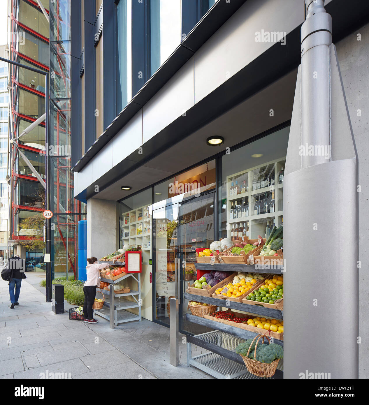 Overall exterior view with Albion restaurant. Neo Bankside, London ...