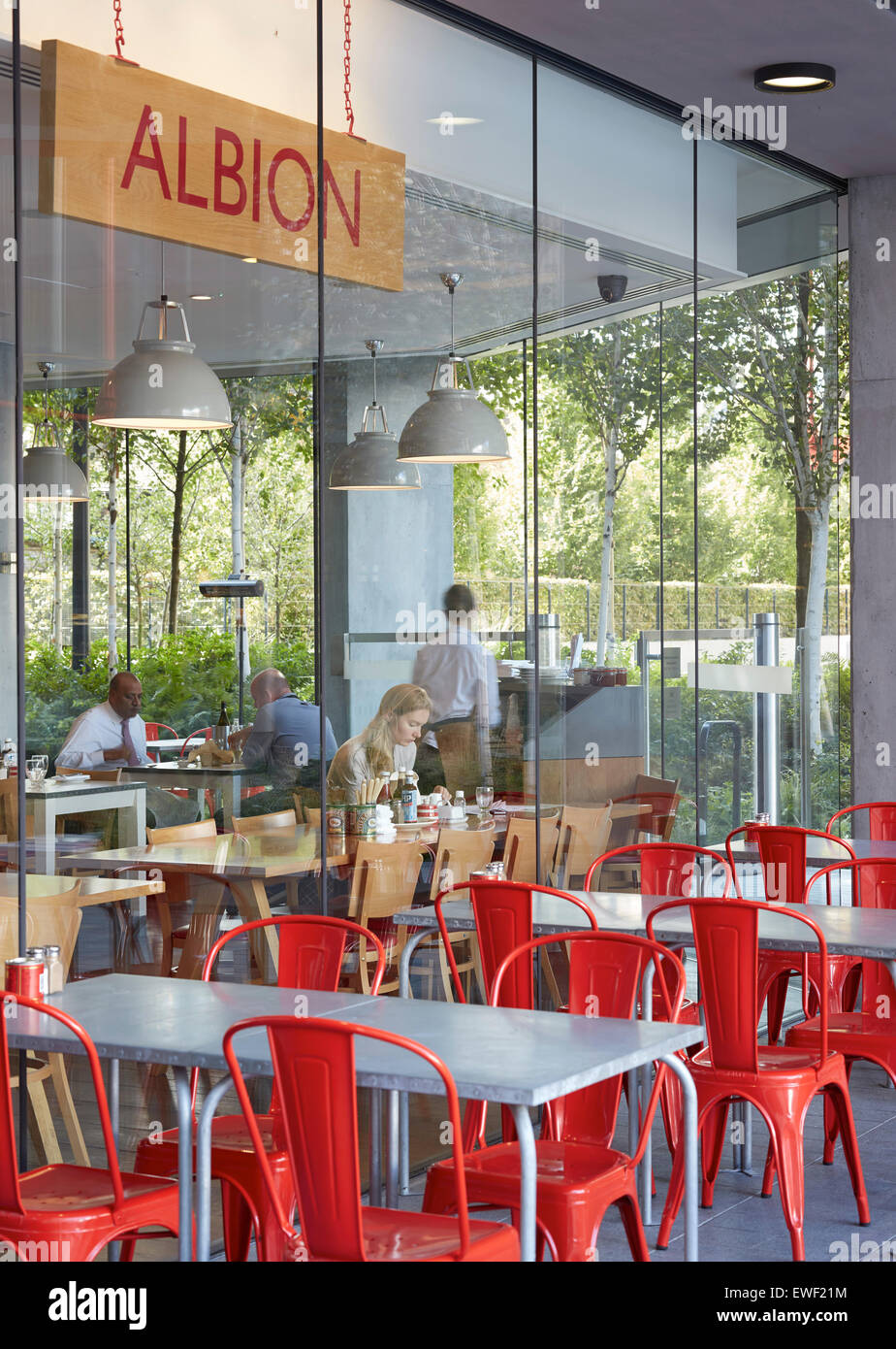Overall exterior view with Albion restaurant. Neo Bankside, London ...