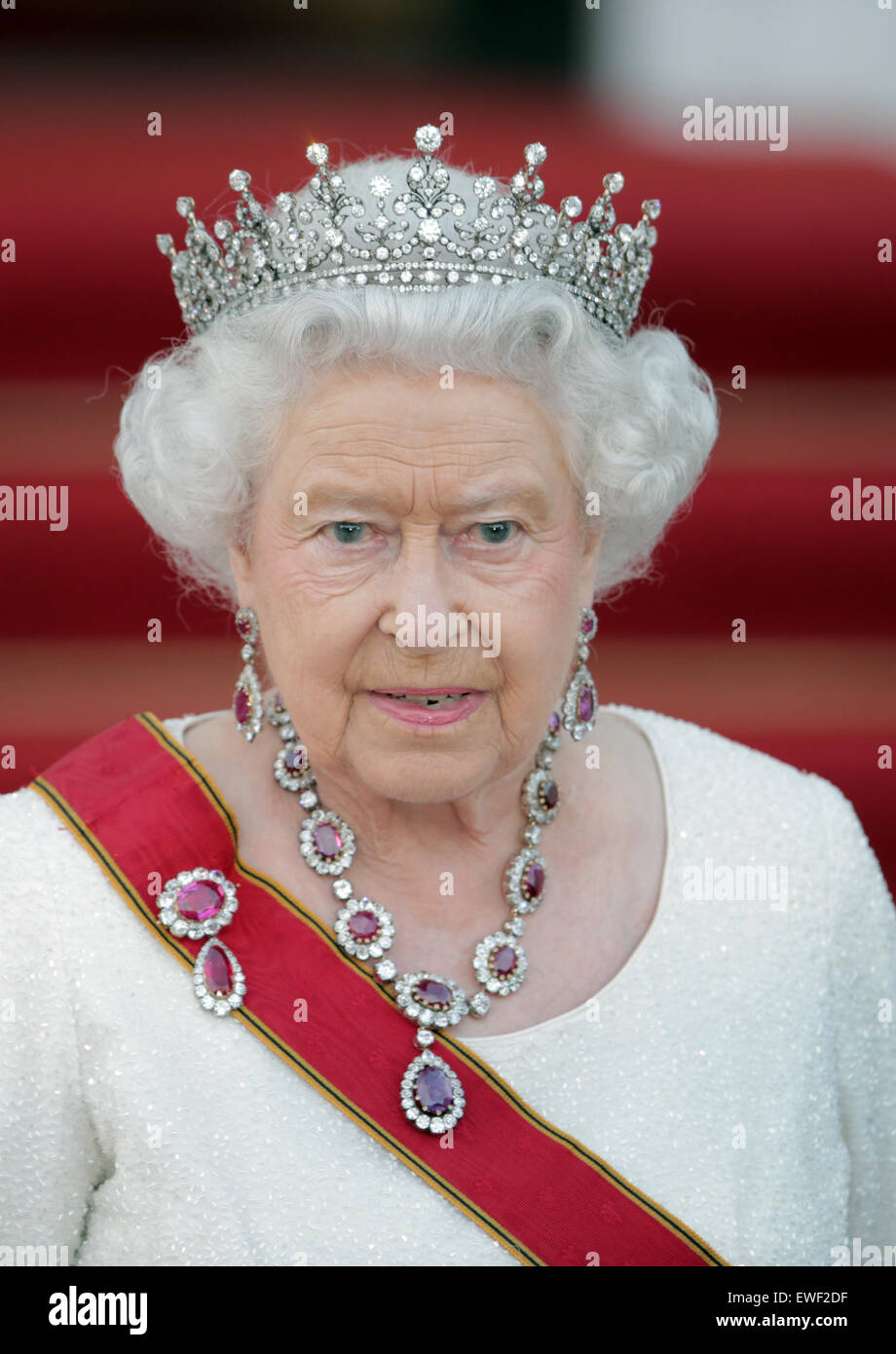 Berlin, Germany. 24th June, 2015. Queen Elizabeth II of Great Britian ...