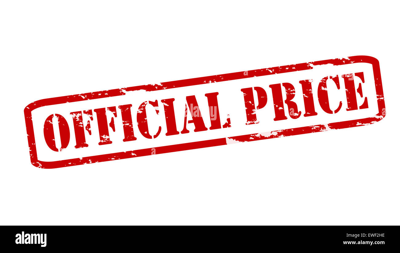 Rubber stamps with text official price inside, illustration Stock Photo ...