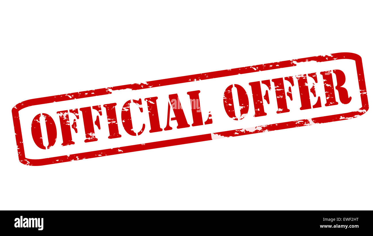 Rubber stamps with text official offer inside, illustration Stock Photo ...