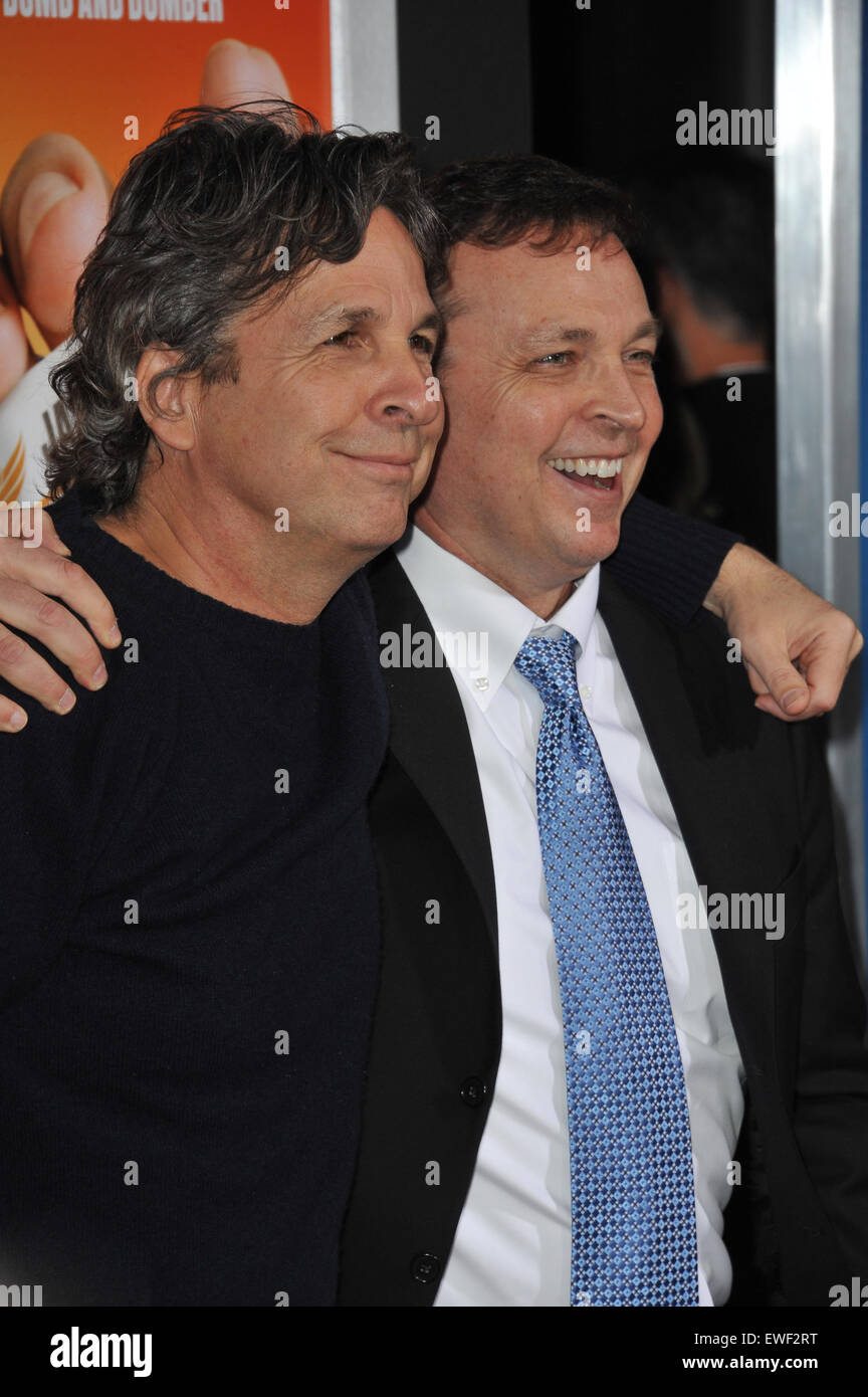 LOS ANGELES, CA - FEBRUARY 23, 2011: Peter Farrelly (left) & Bobby ...