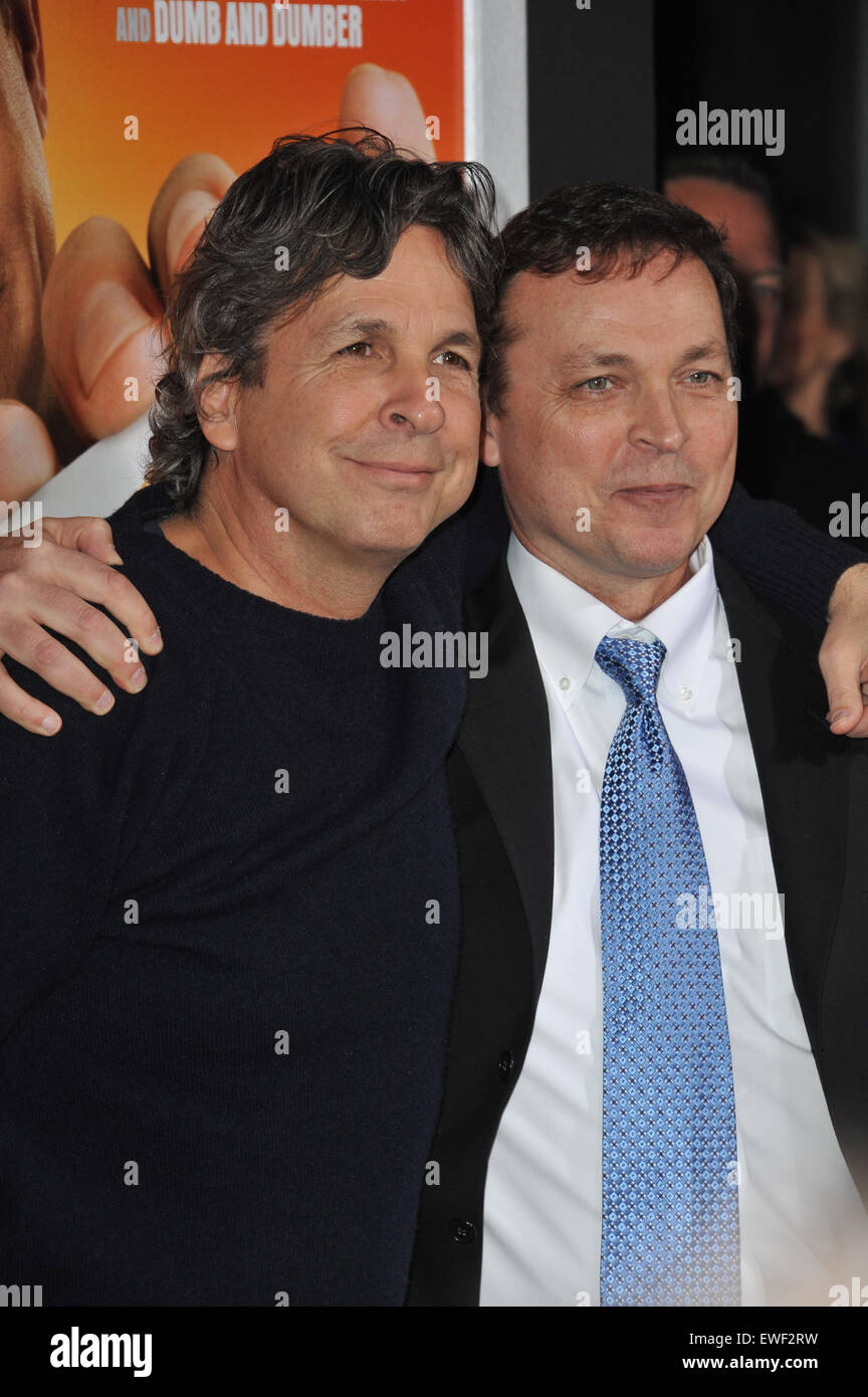 LOS ANGELES, CA - FEBRUARY 23, 2011: Peter Farrelly (left) & Bobby ...