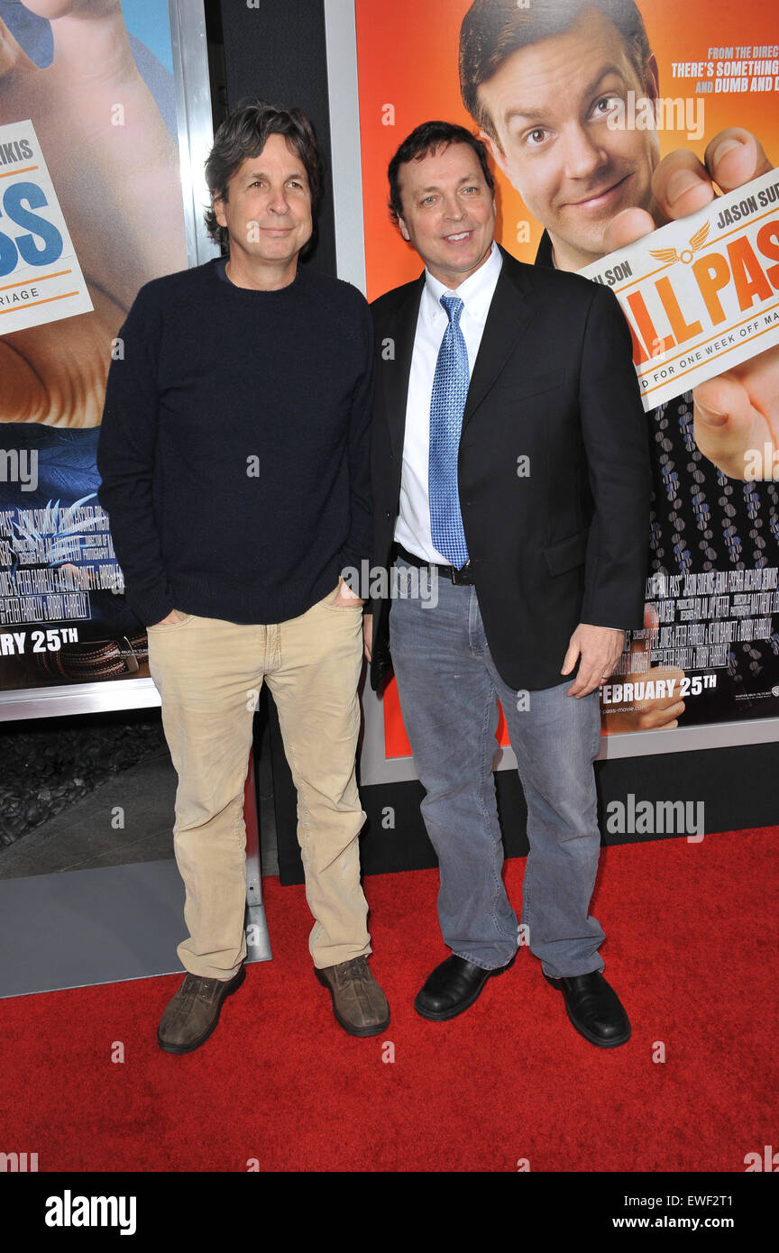 LOS ANGELES, CA - FEBRUARY 23, 2011: Peter Farrelly (left) & Bobby ...
