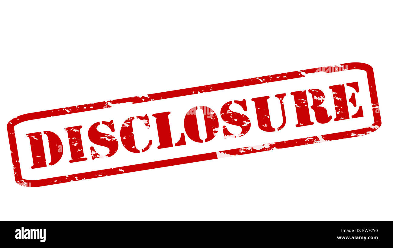 Rubber stamps with word disclosure inside, illustration Stock Photo - Alamy