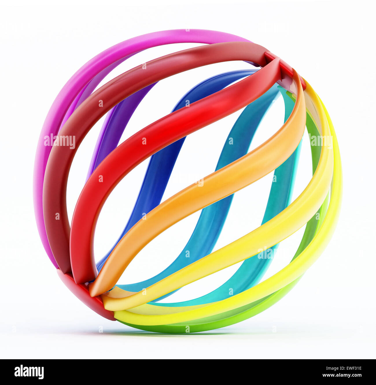 Multi-colored abstract globe shape isolated on white background Stock ...