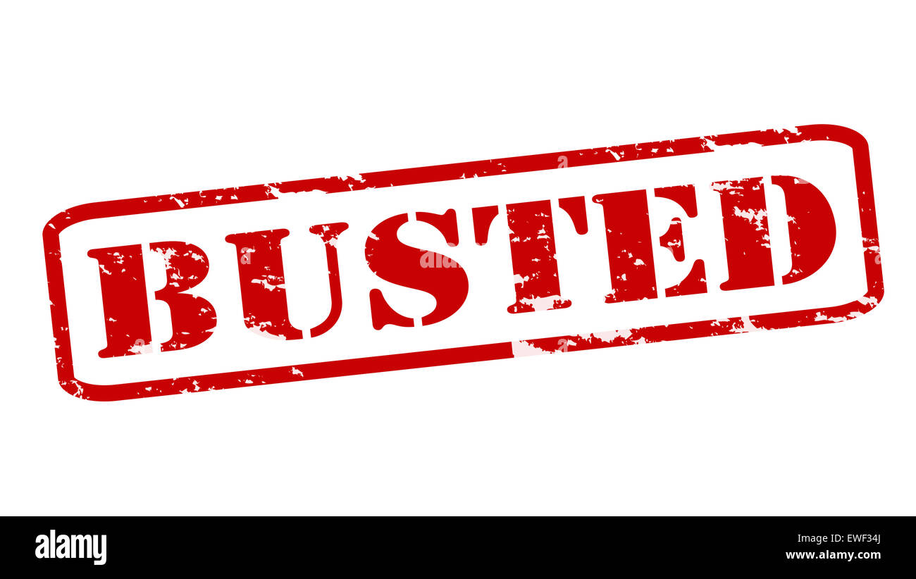 Rubber stamps with word busted inside, illustration Stock Photo - Alamy