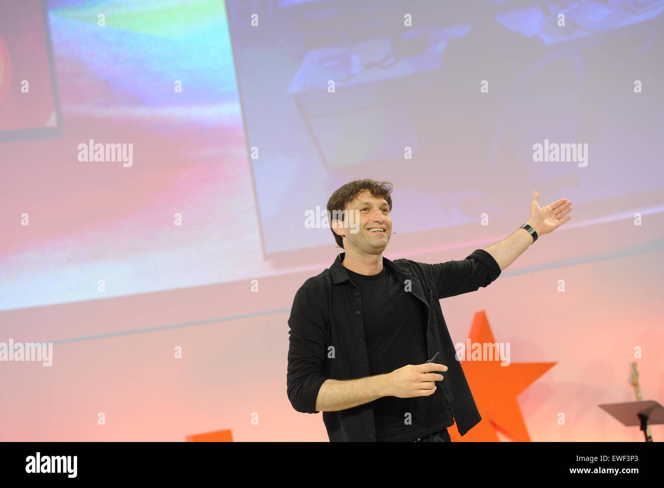 MUNICH/GERMANY - JUNE 22: Ron Gutman (HealthTrap) gestures on the ...