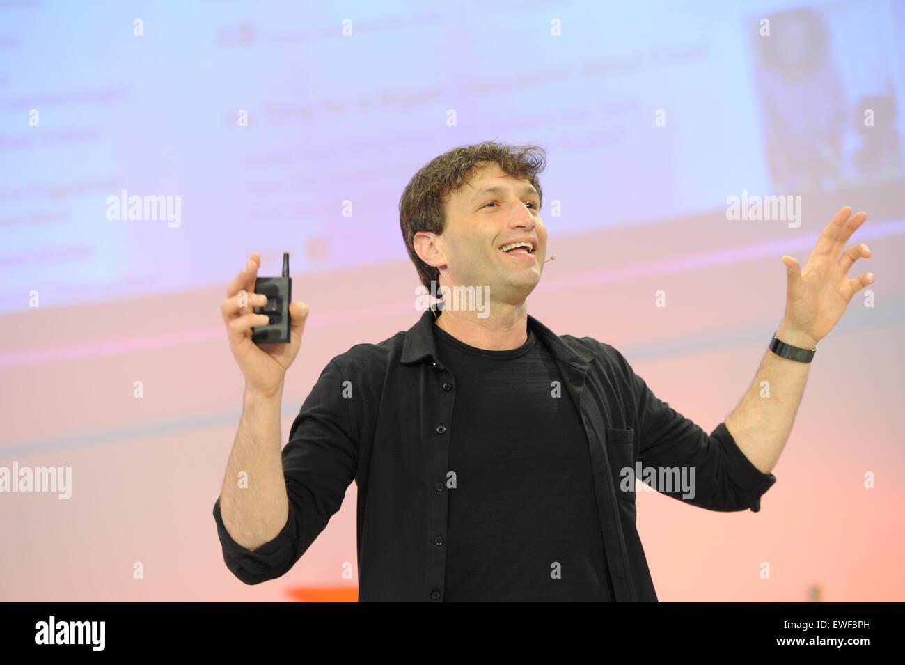 MUNICH/GERMANY - JUNE 22: Ron Gutman (HealthTrap) gestures on the ...
