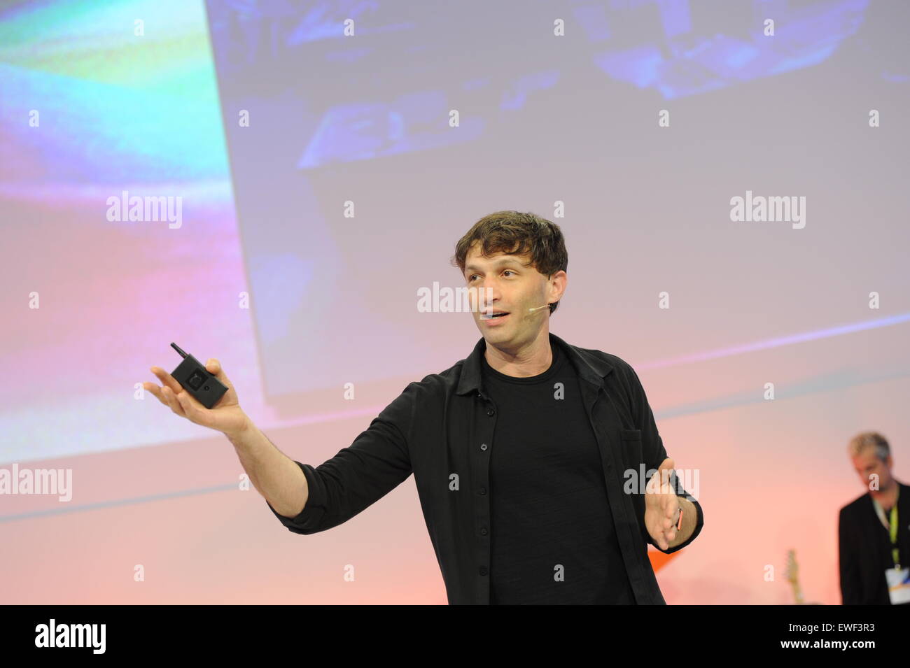 MUNICH/GERMANY - JUNE 22: Ron Gutman (HealthTrap) gestures on the ...