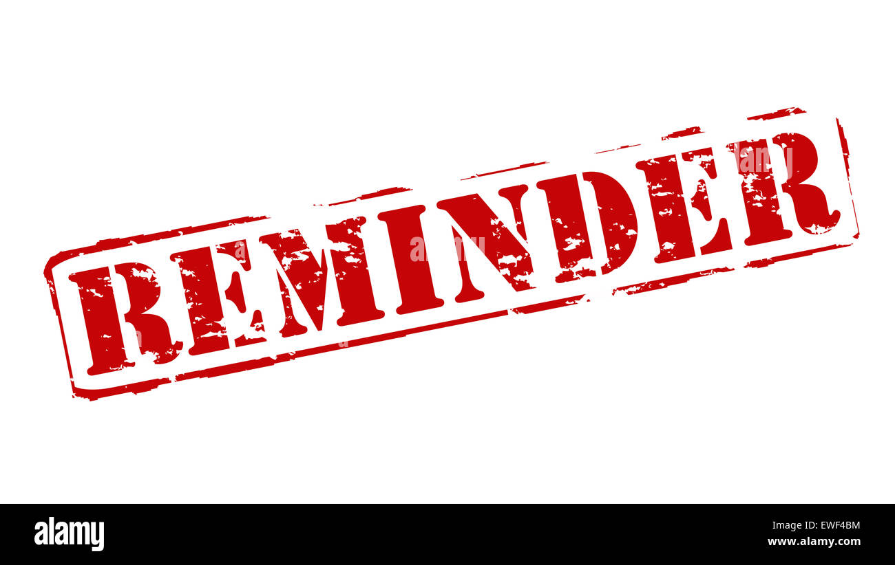 Rubber stamps with word reminder inside, illustration Stock Photo - Alamy