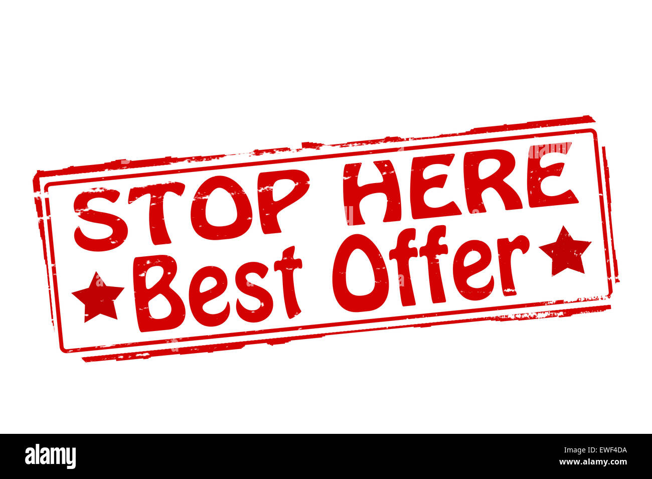 Rubber stamps with text best offer inside, illustration Stock Photo - Alamy