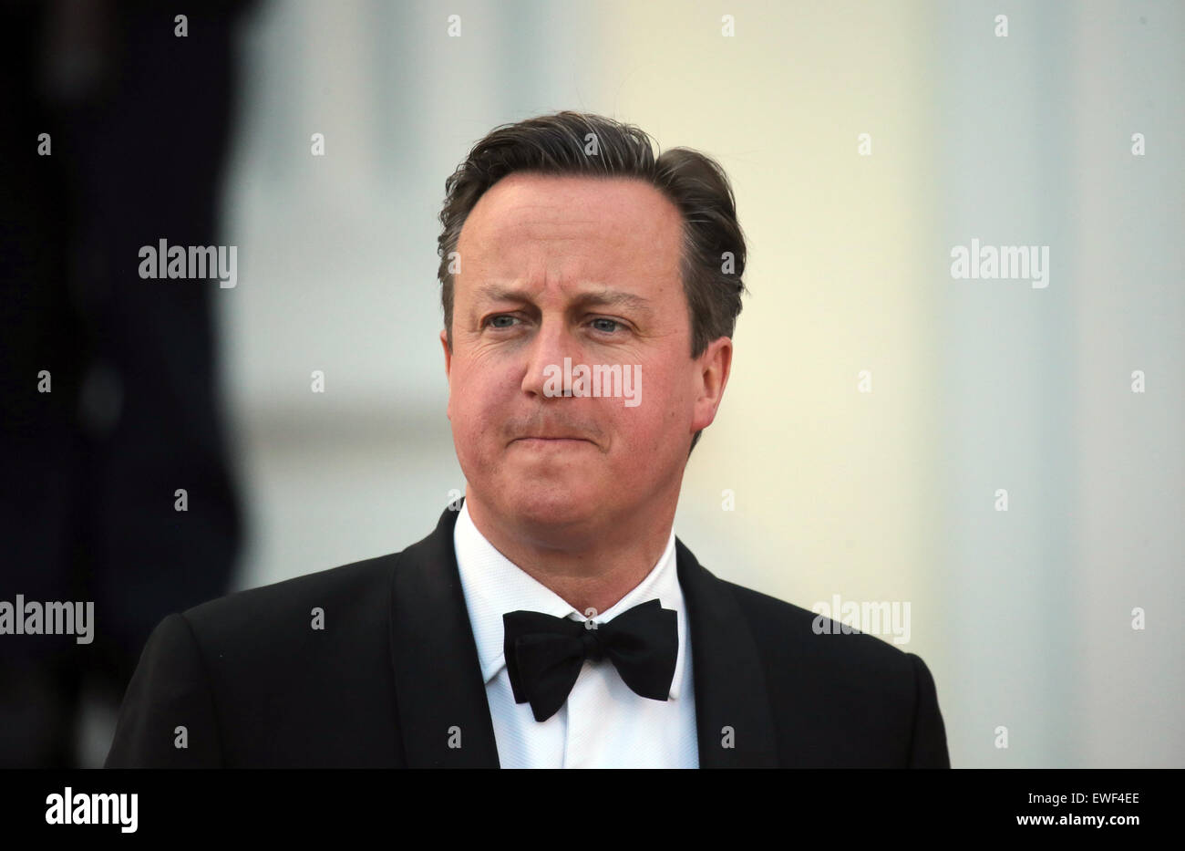 British Prime Minister David Cameron arrives to a state banquet in ...