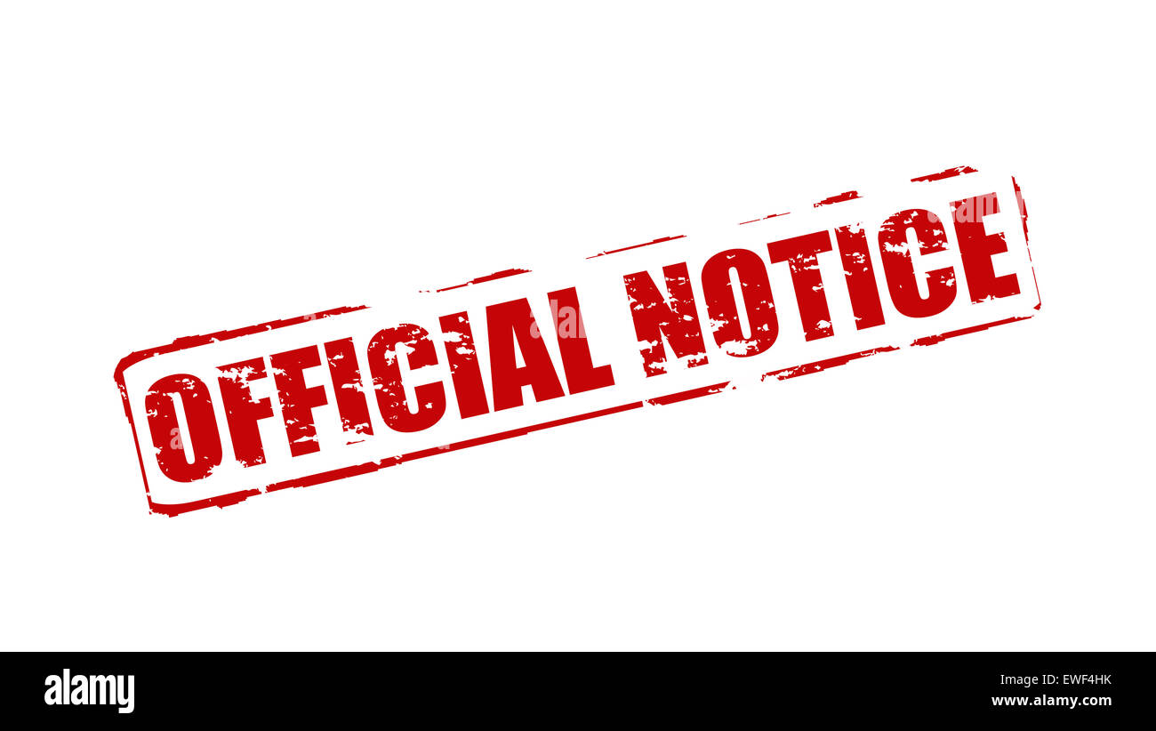 Rubber stamps with text official notice inside, illustration Stock ...