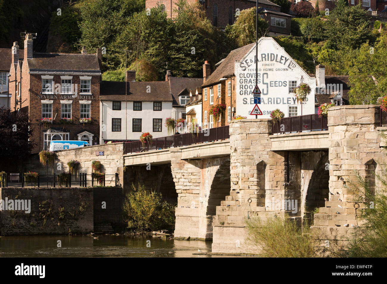 Old Stone Bridge Crossing River Severn High Resolution Stock ...