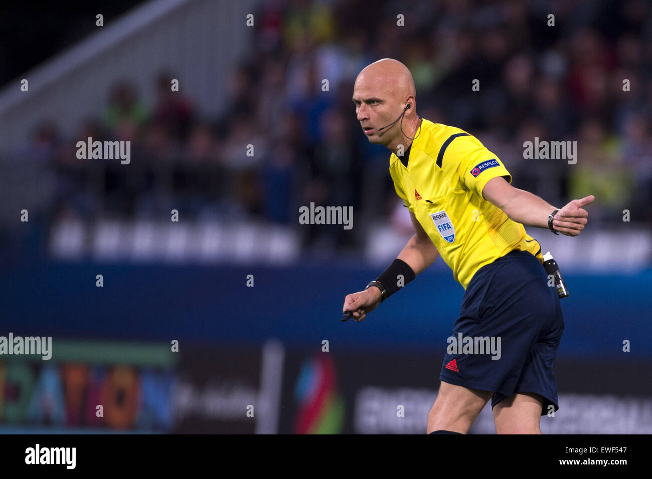 Olomouc, Czech Republic. 24th June, 2015. Sergey Karasev (Referee ...