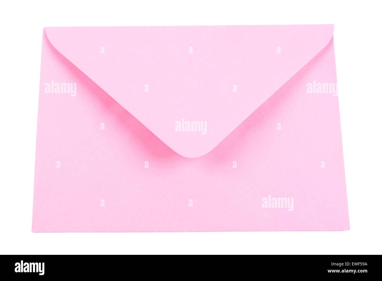 Pink envelope on a white background Stock Photo - Alamy