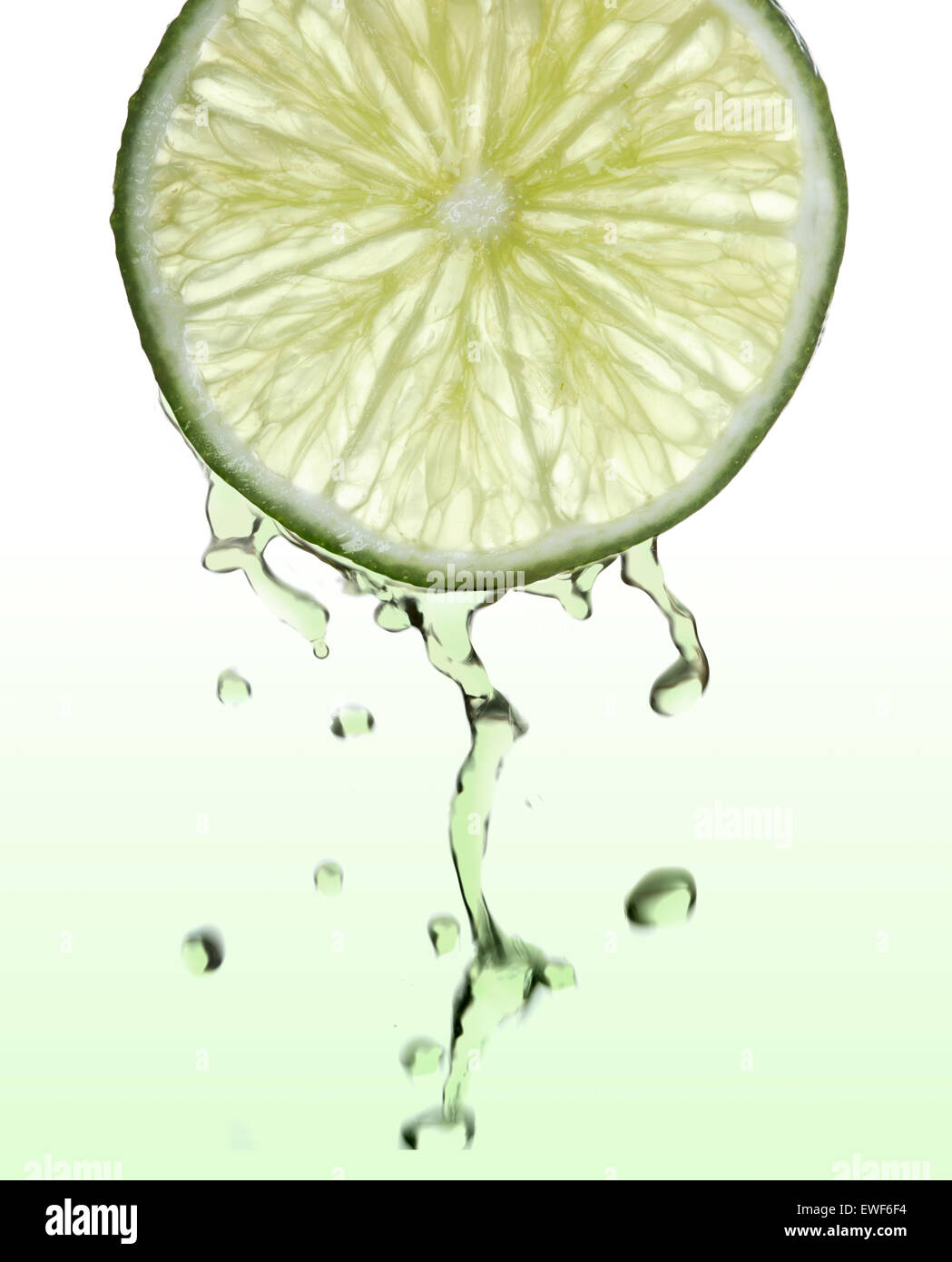 Fresh lime slice with juice drops Stock Photo - Alamy