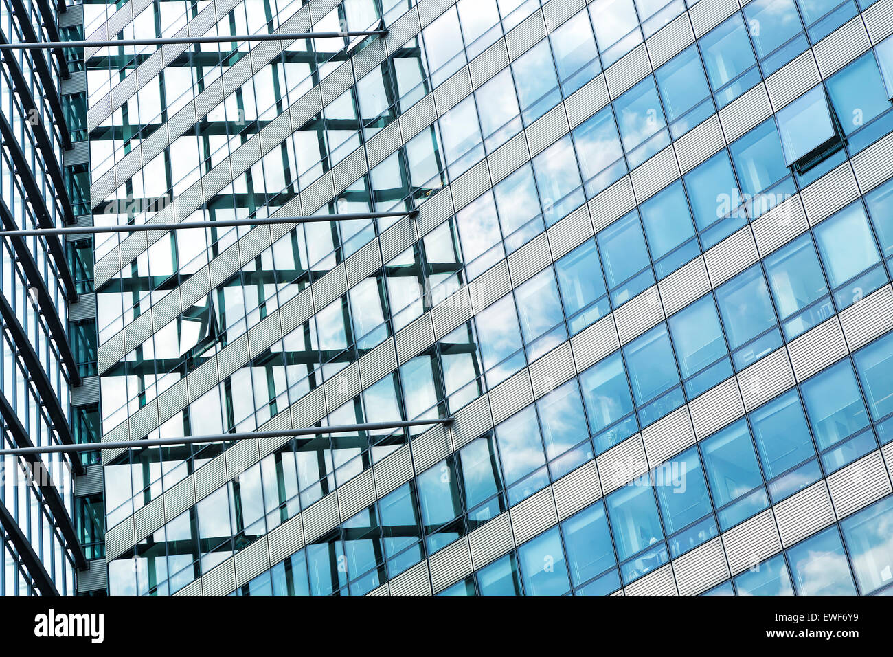 Modern glass building, toned image Stock Photo - Alamy