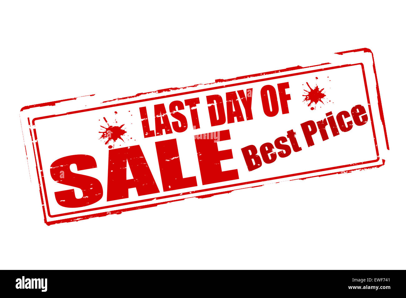 Rubber stamps with text last day sale inside, illustration Stock Photo ...