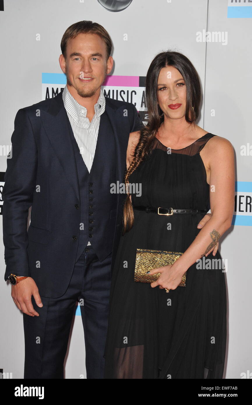 LOS ANGELES, CA - NOVEMBER 20, 2011: Alanis Morissette & Mario Treadway ...
