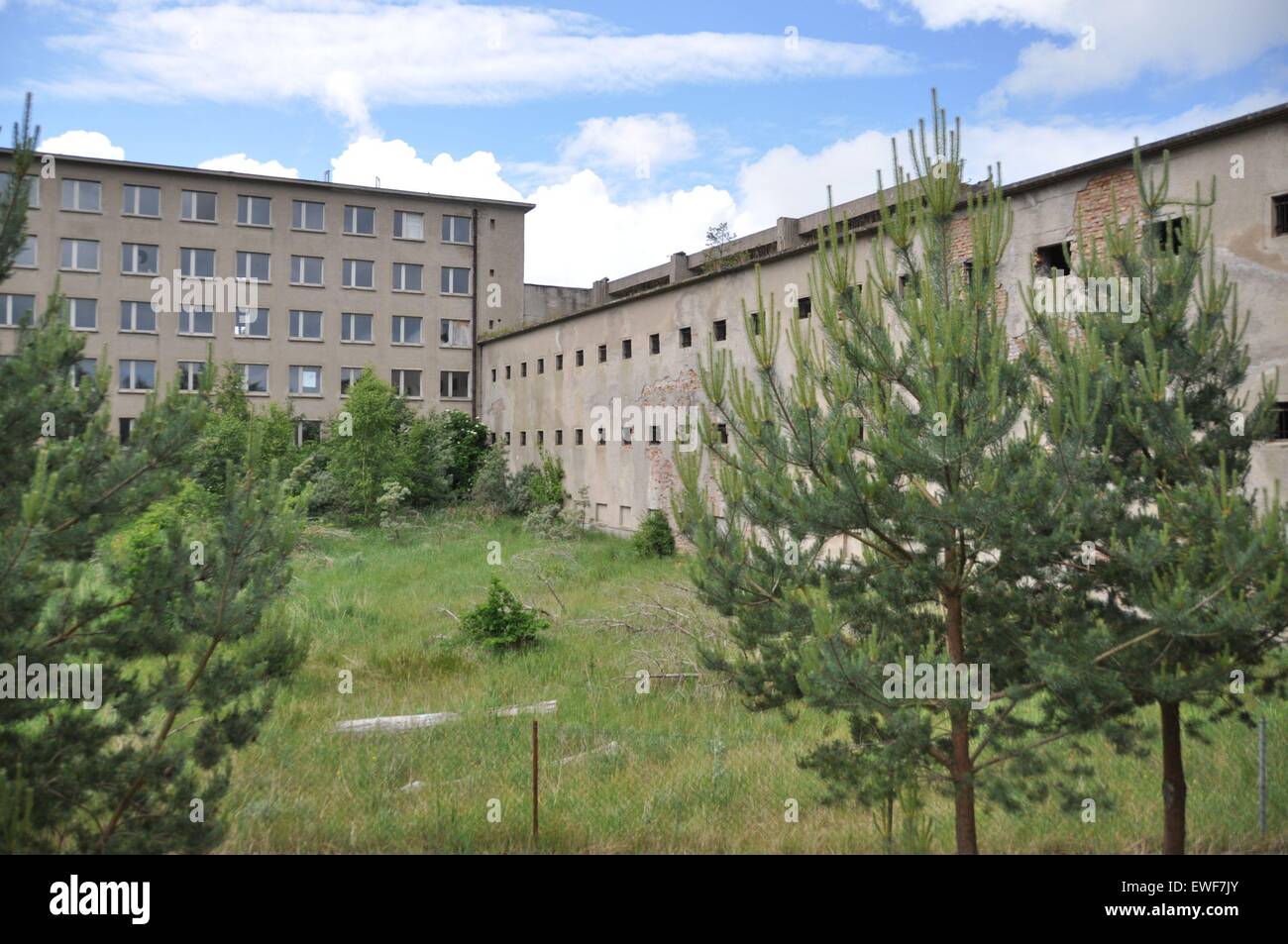 Colossal Nazi-planned tourist complex Prora at beach resort on the ...