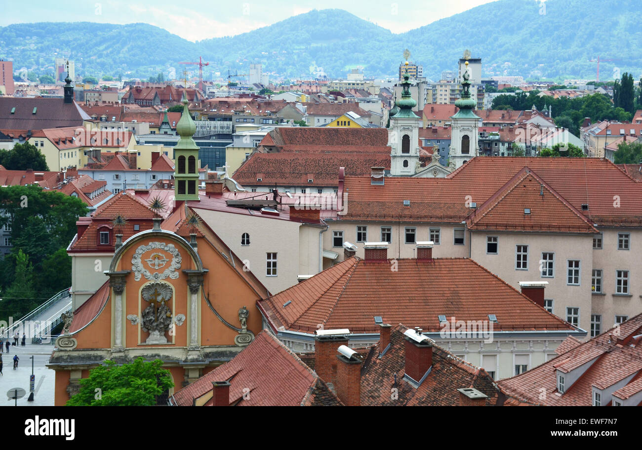 Aerial view of Graz, Austria Stock Photo - Alamy