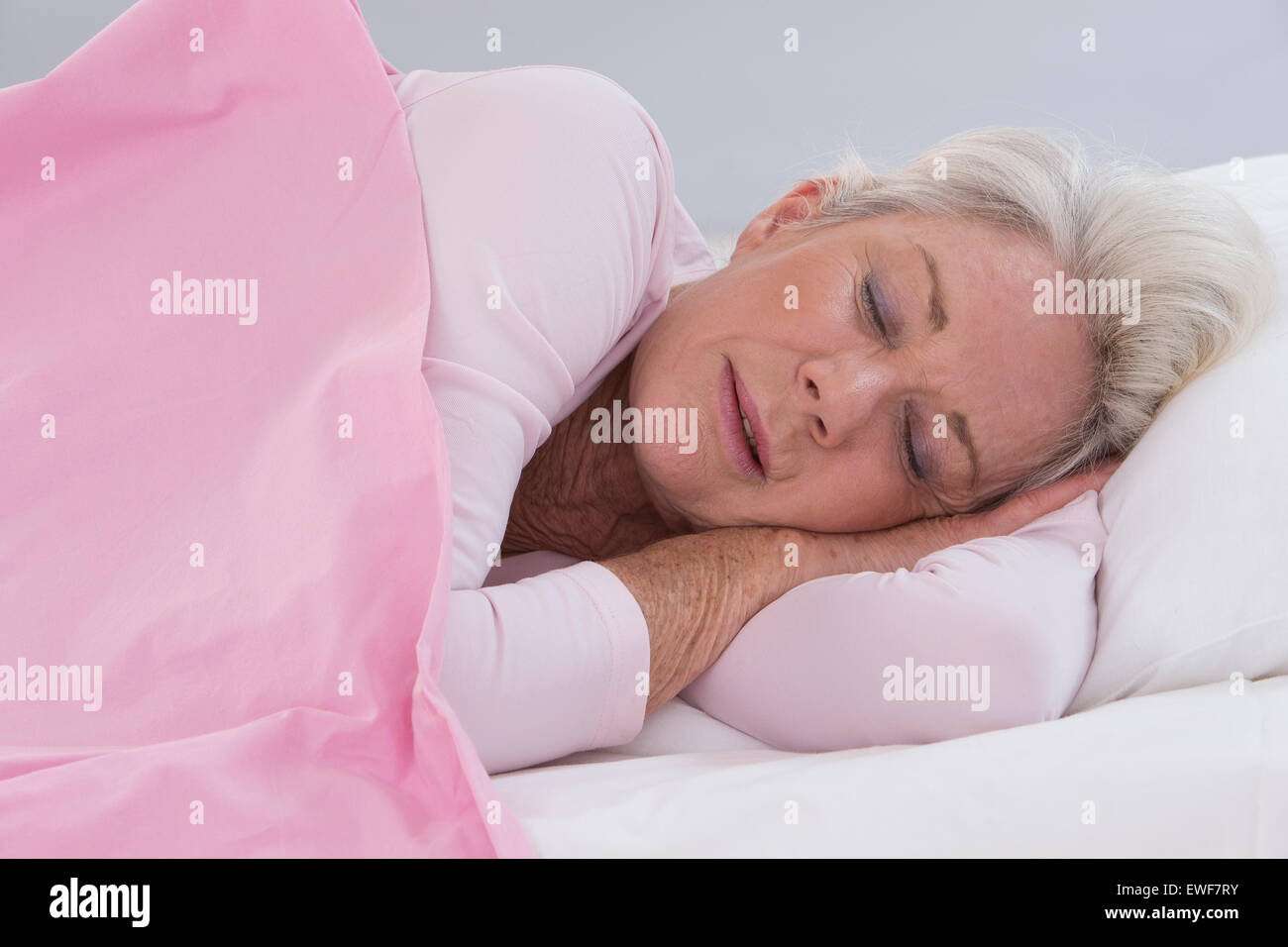 Sleeping senior citizen hi-res stock photography and images - Alamy