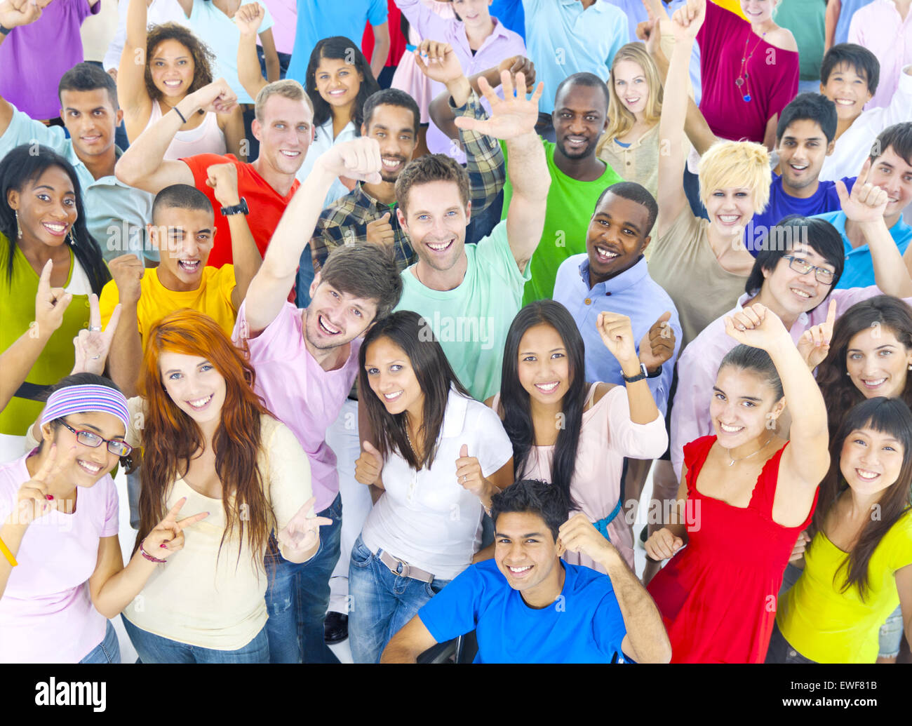 Large Group People Celebrating Friend Friendship Stock Photo - Alamy