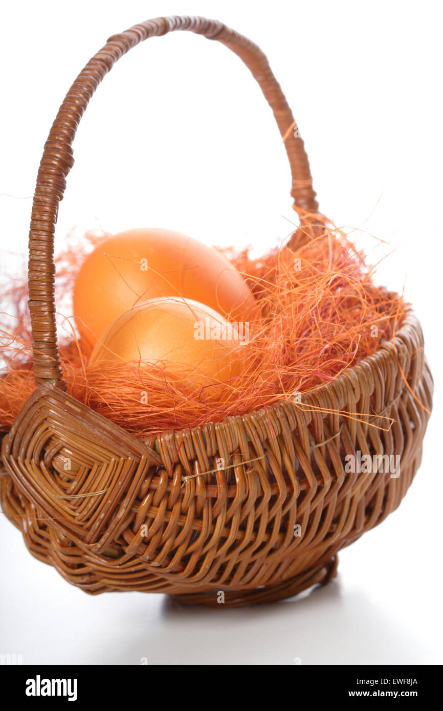Collection eggs in basket hi-res stock photography and images - Alamy