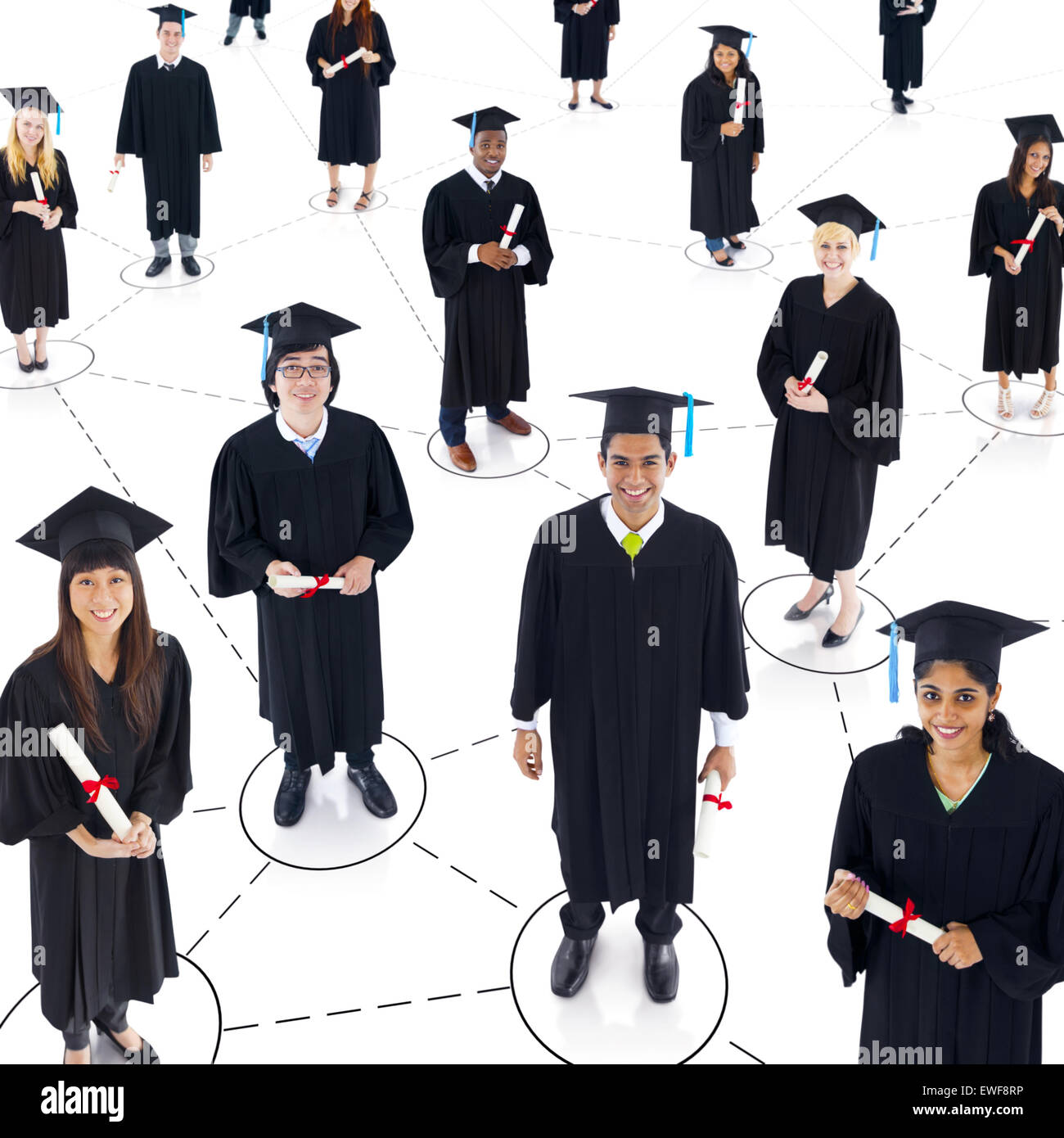 Graduating Connection Study Student Togetherness Stock Photo - Alamy